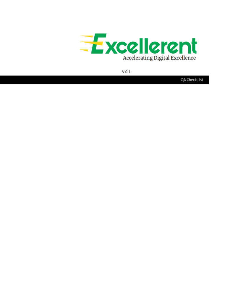 QA Check List Template | PDF | Software Testing | World Wide Web