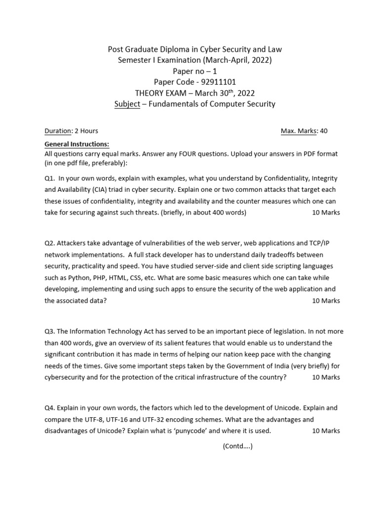 2022 Fundamentals of Computer Security | PDF | Security | Computer Security