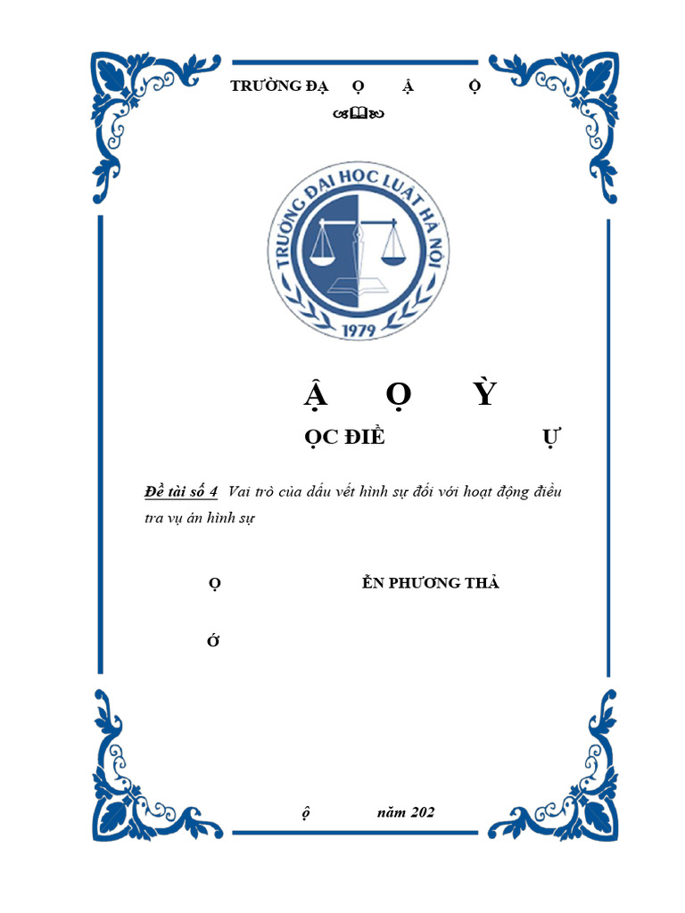 KHDTTP - Vai trò của dấu vết hình sự đối với hoạt động điều tra VAHS | PDF