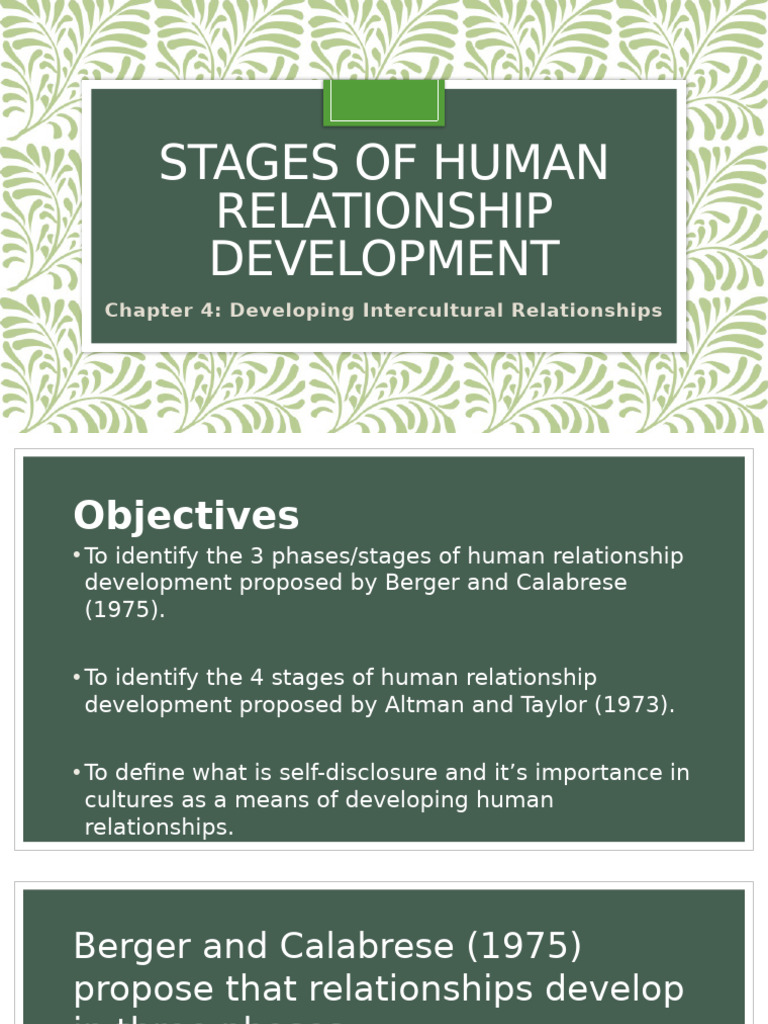 Stages of Human Relationship Development | PDF | Psychological Concepts ...