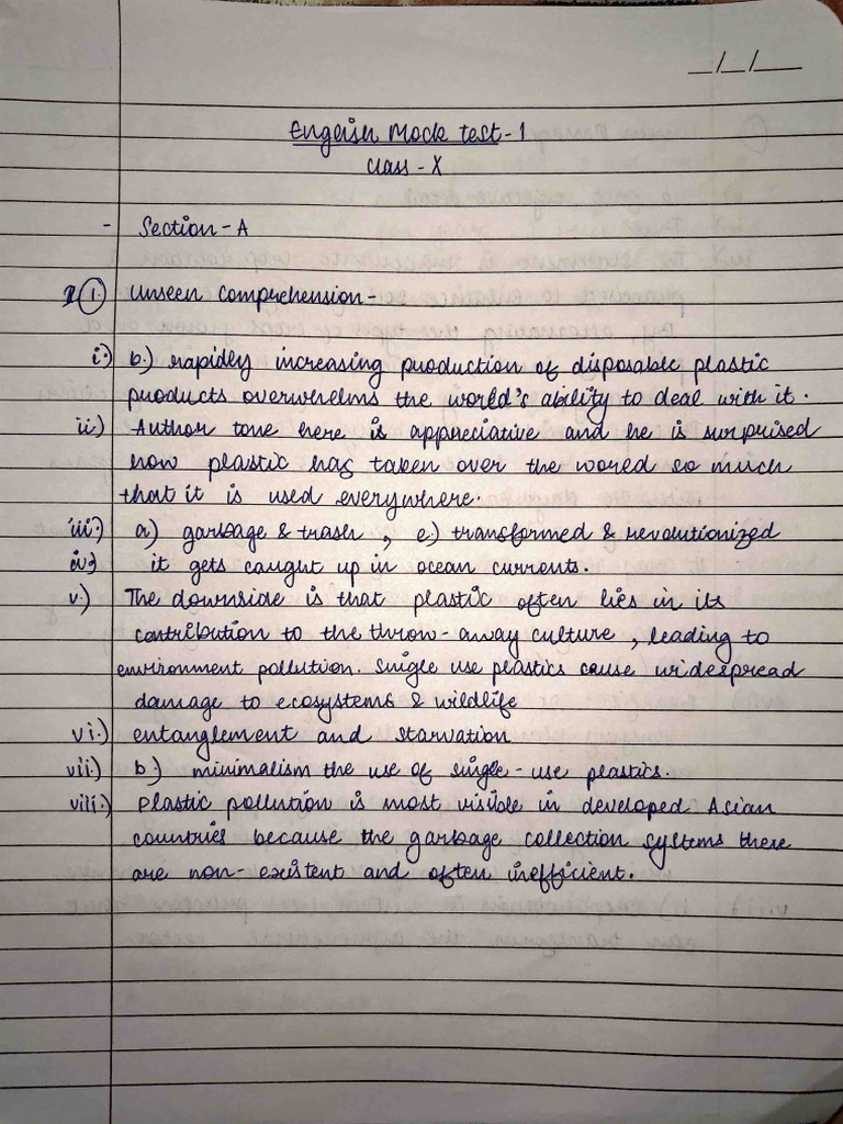 English Mock Test-1 | PDF