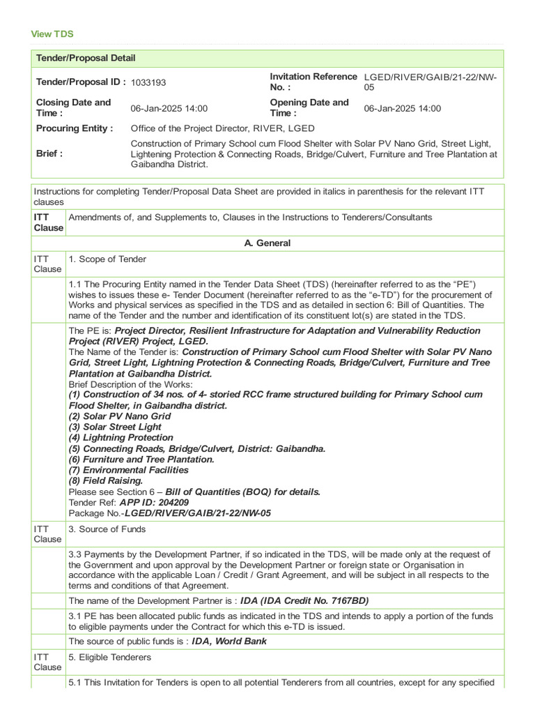 section2_Tender Data Sheet | PDF | Taxes