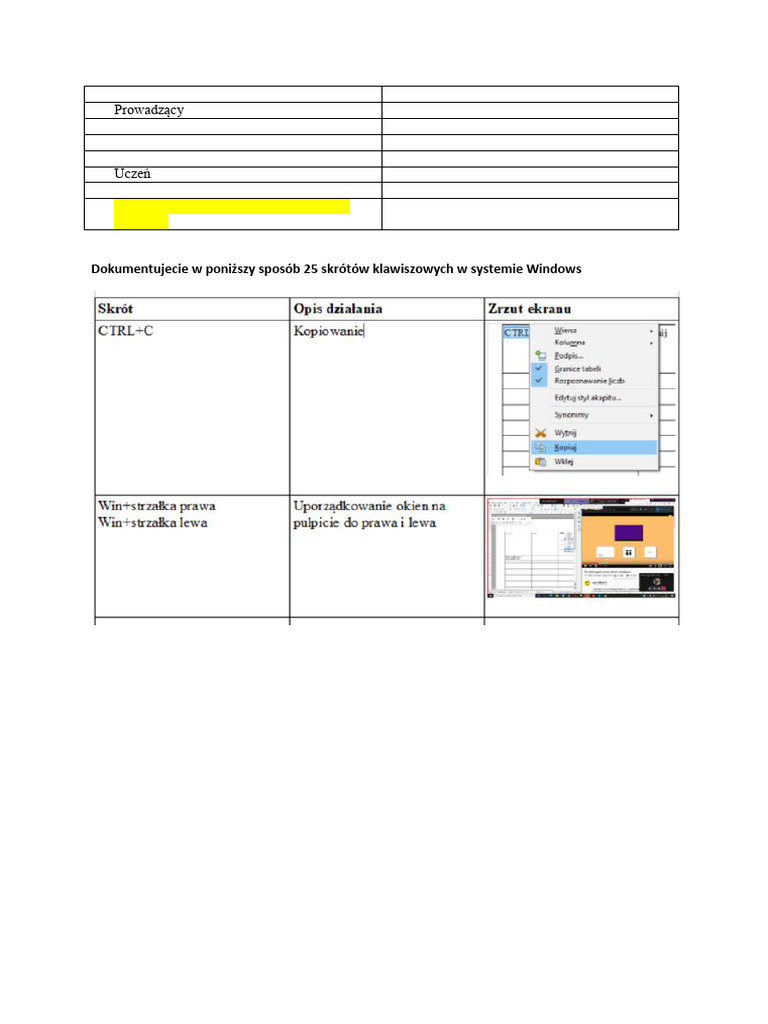 Skróty-w-systemie-Windows | PDF