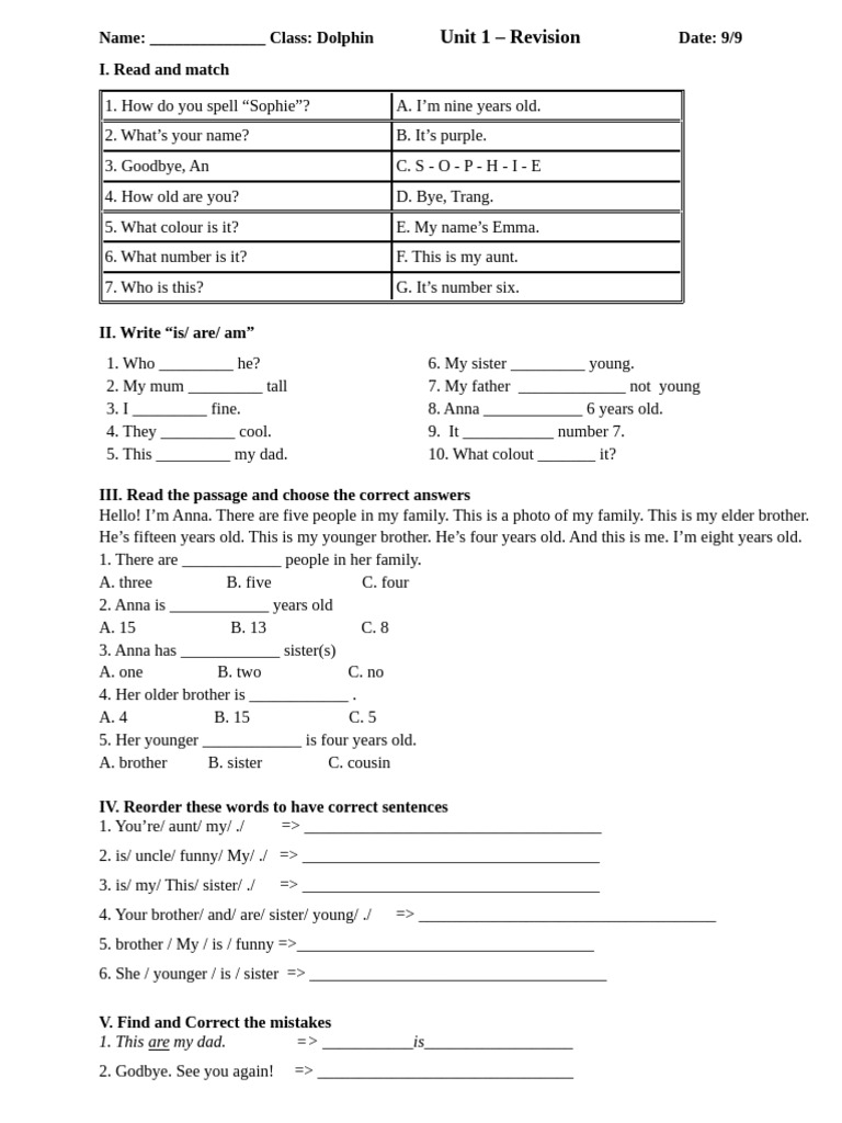 Unit 1 - Lesson 3 - Revision | PDF | Play (Activity) | Toys