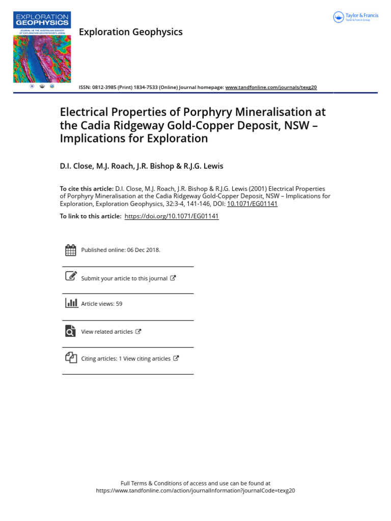 Cadia Ridgeway Deposit: Electrical Insights | PDF | Electrical ...