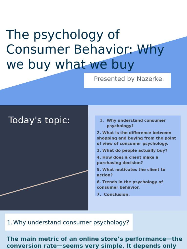 Consumer Psychology in Online Shopping | PDF | Consumer Behaviour ...