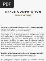 Deped K To 12 Grading System | PDF | Educational Stages | Educational ...