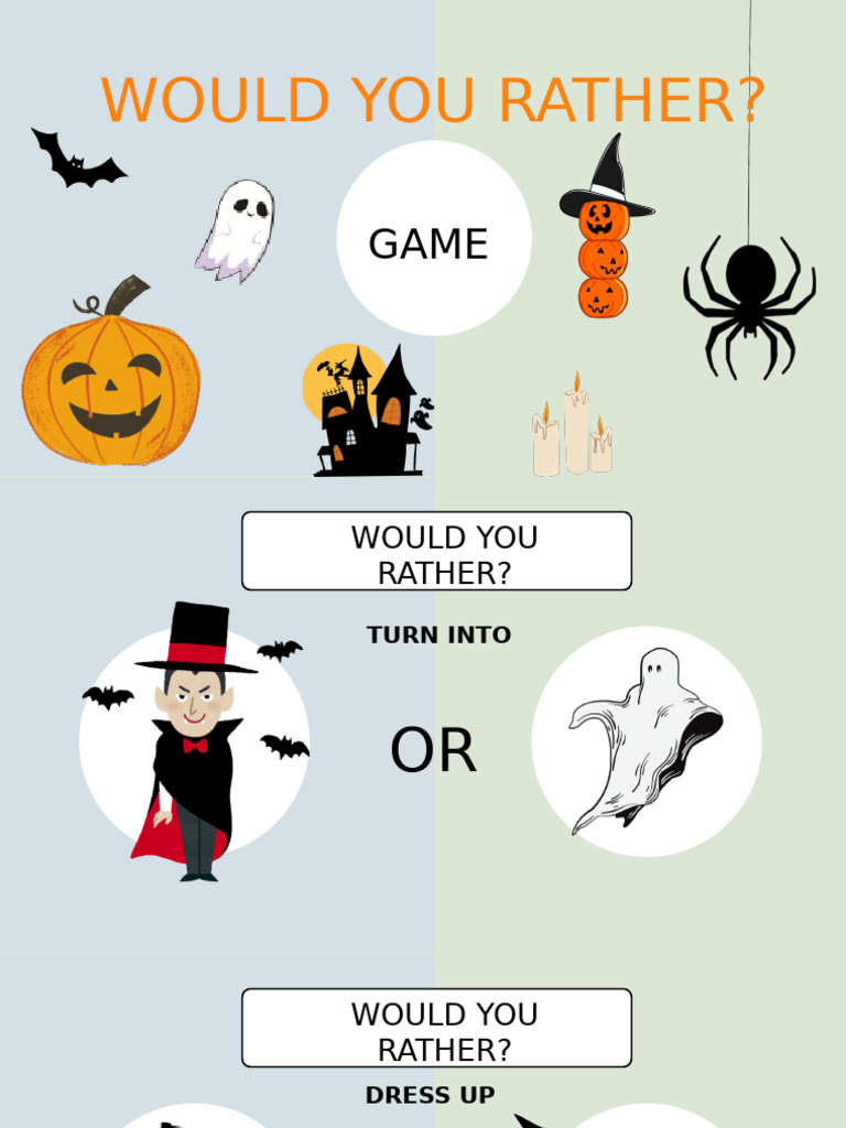 Halloween "Would You Rather?" Game | PDF