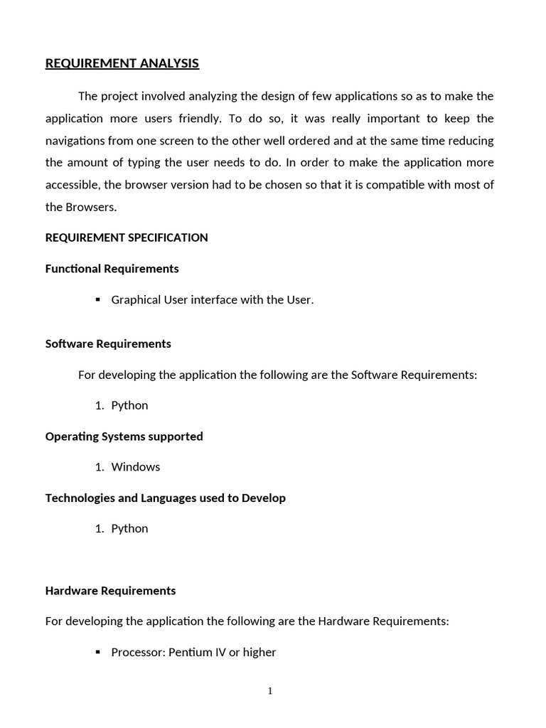 Hardware Requirements for Application Development | PDF