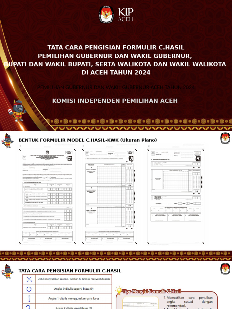 Tata Cara Pengisian Formulir C.Hasil | PDF