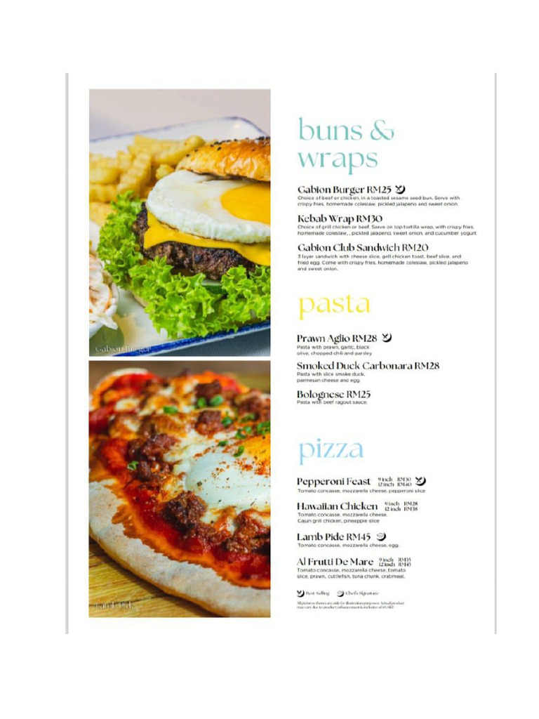 Menu Gabion Bistro Ibis Style Kota Kinabalu | PDF