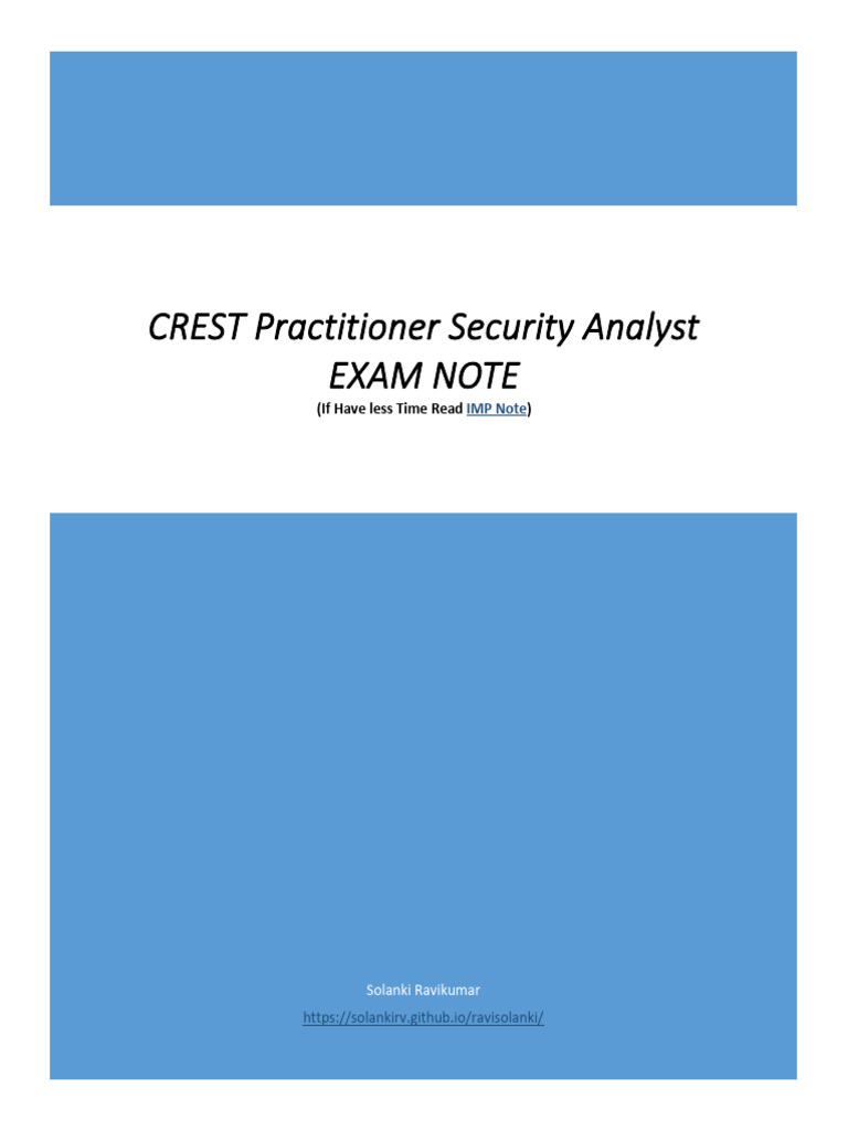 CPSA Exam Notes and Key Skills Guide | PDF | Internet Protocols ...