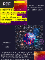 Lesson 2 Formation of Elements Stellar Nucleosynthesis | PDF | Stars ...