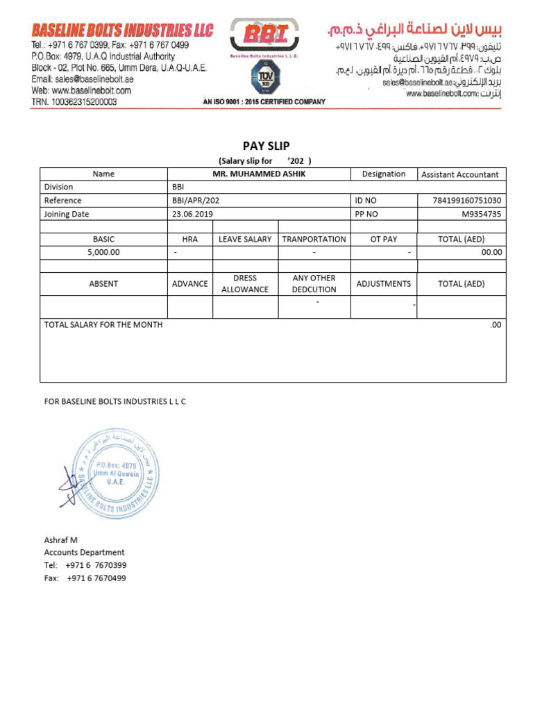 Payslip Apr 2024 | PDF