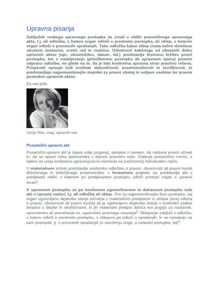 Upravna Pisanja | PDF