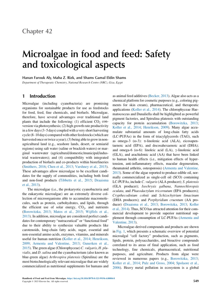 Microalgae in Food and Feed | PDF | Omega 3 Fatty Acid ...