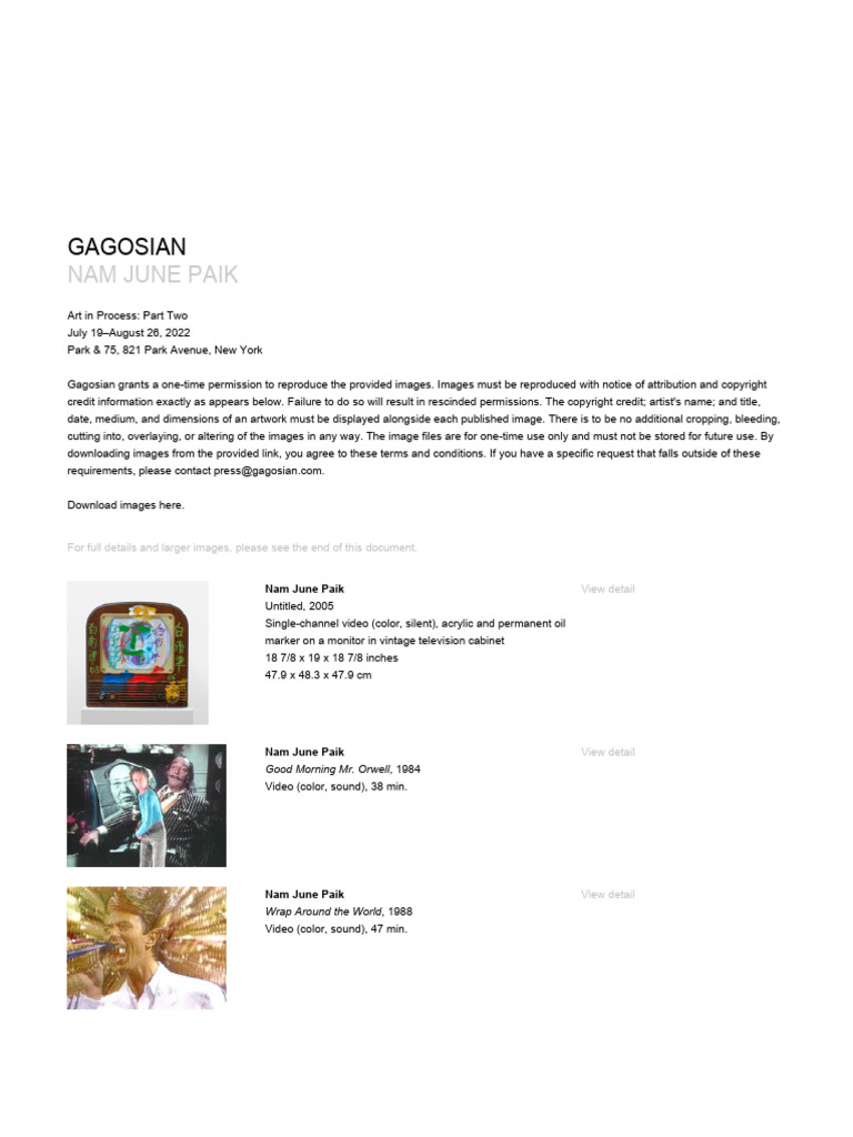 Private View Gagosian 663 | PDF