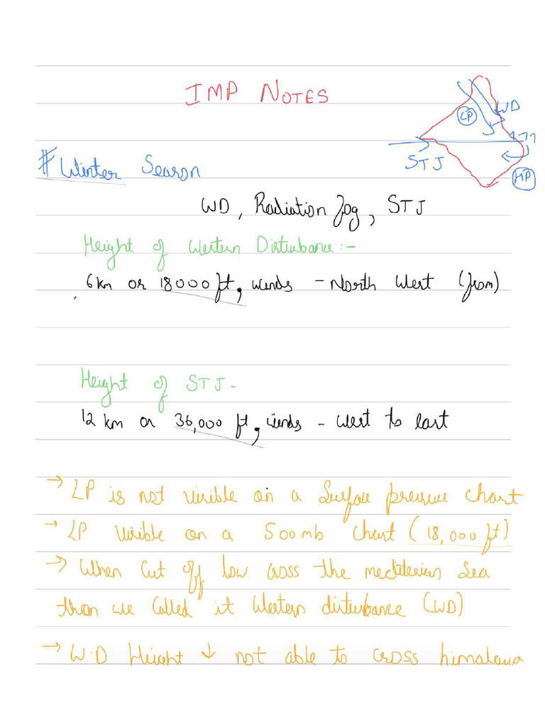 Meteorology Short Notes | PDF