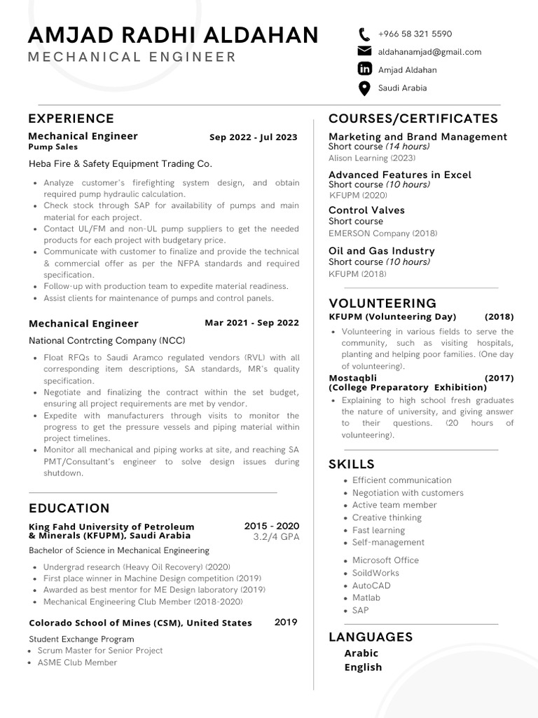 Amjad's CV | PDF | Pump