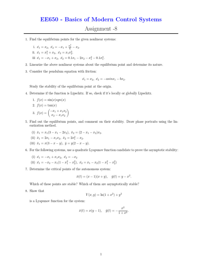 EE650 Assignment 8 | PDF