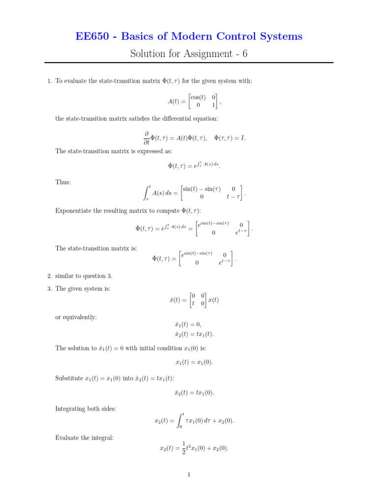Solution For Assignment 6 | PDF | Applied Mathematics | Functions And Mappings