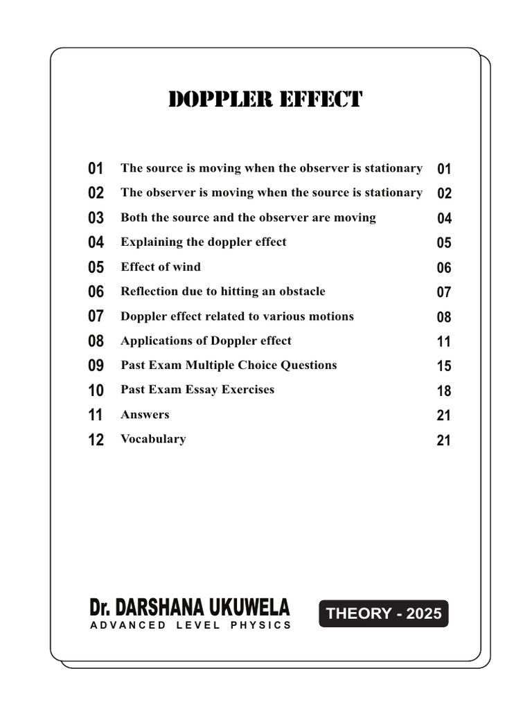 Doppler Effect - 2025 (EM) | PDF | Doppler Effect | Sound