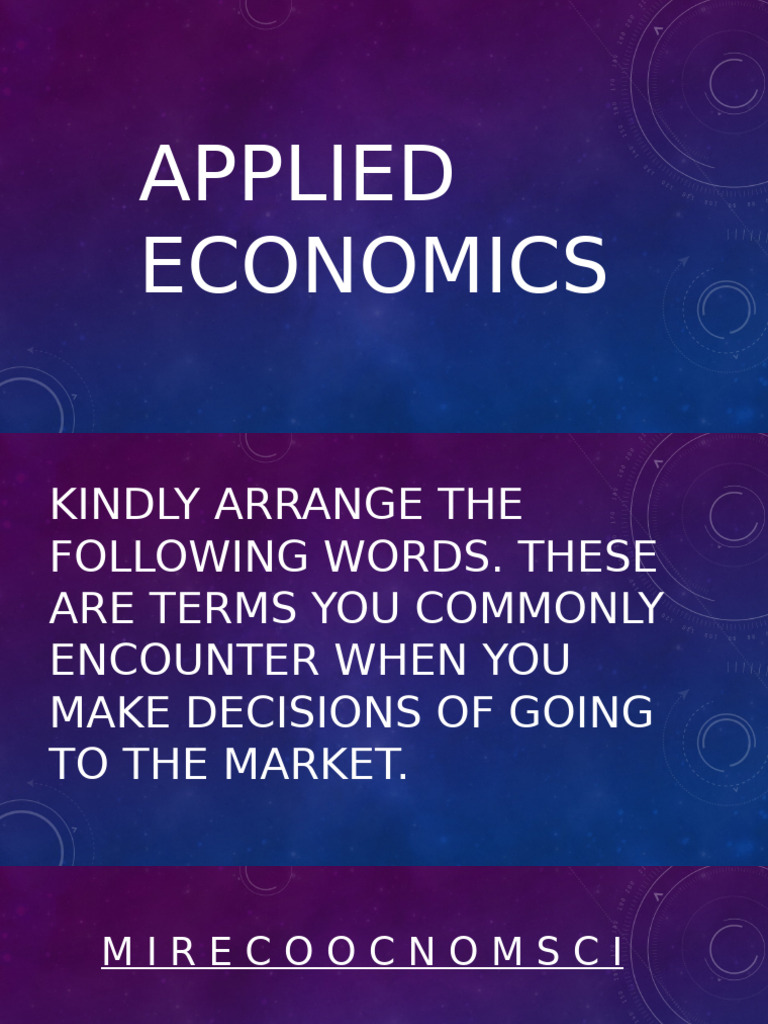 App Econ Lesson 1 | PDF | Economics | Goods