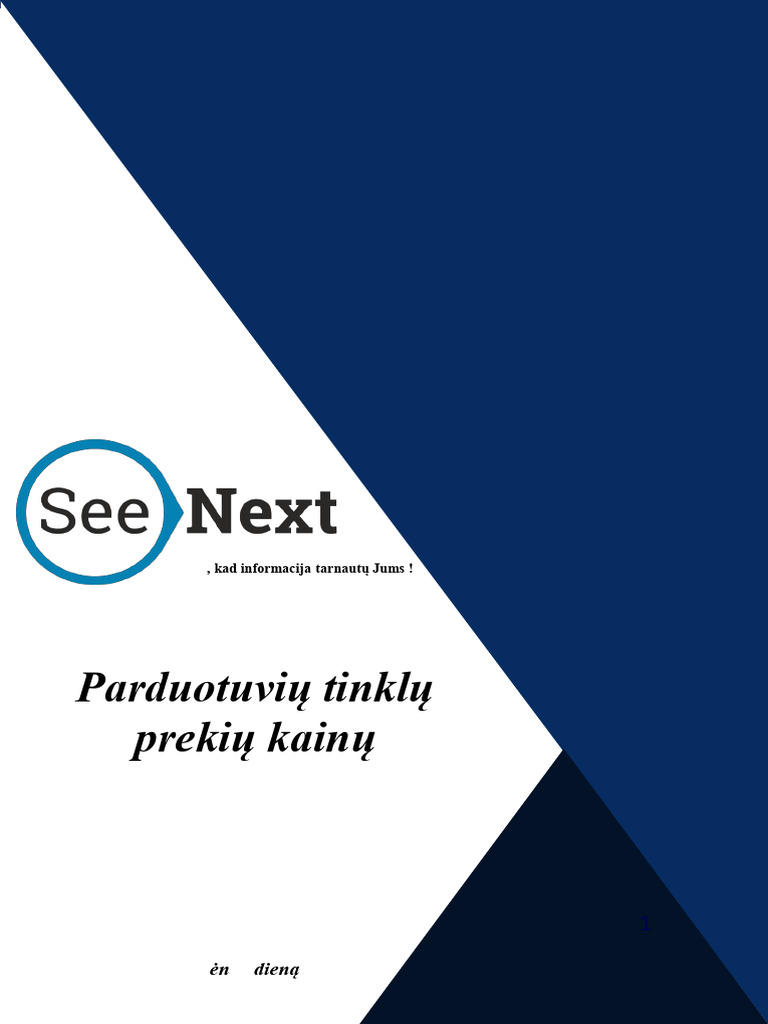 Kainu Lyginimo Ataskaita SeeNext 2025 01 | PDF