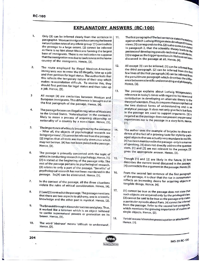 IMS RC100 Answers | PDF
