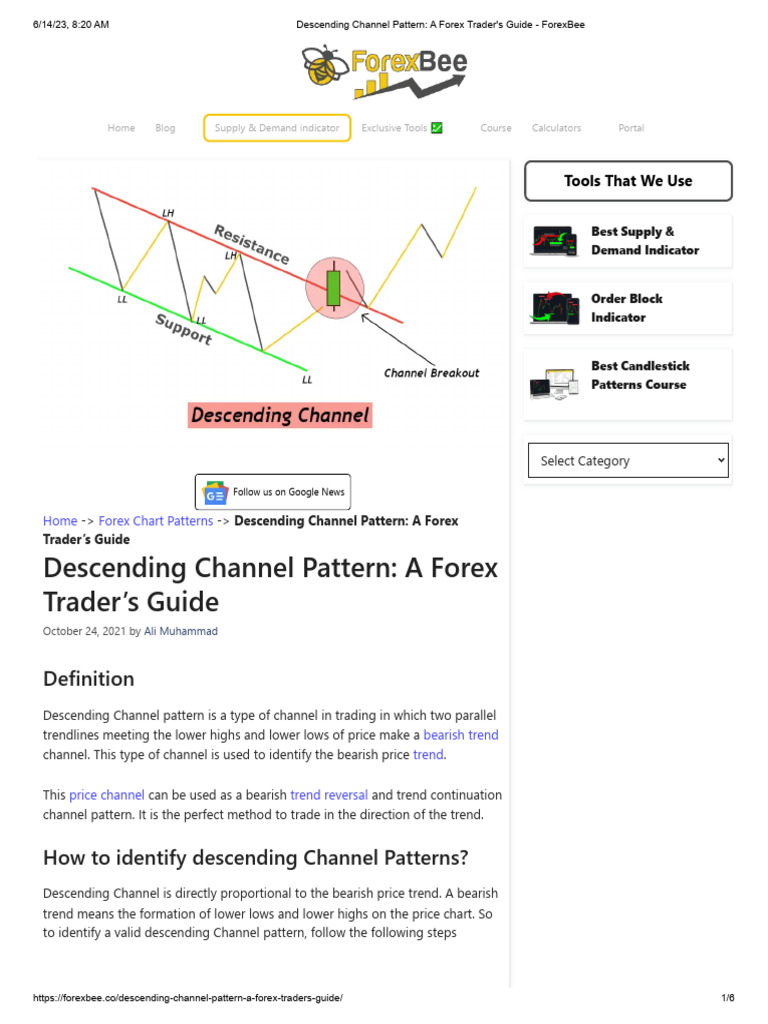 Descending Channel Pattern - A Forex Trader's Guide - ForexBee | PDF ...
