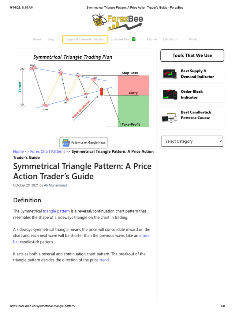 Symmetrical Triangle Pattern_ A Price Action Trader's Guide - ForexBee | PDF | Market Trend ...