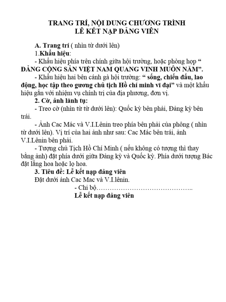 Trang Tri Le Ket Nap Dang | PDF