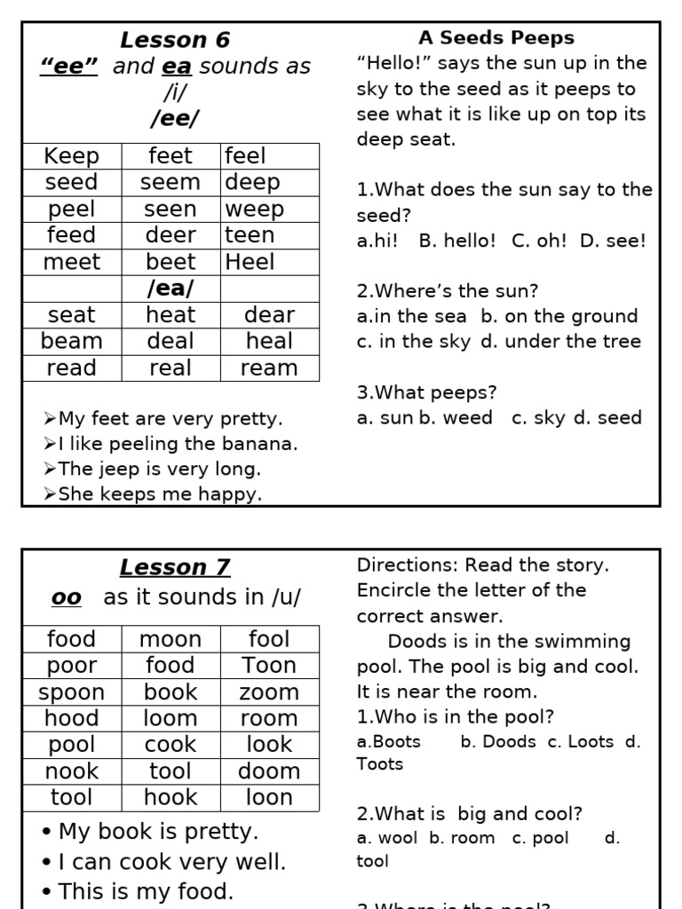 My Reading Level 2 | PDF
