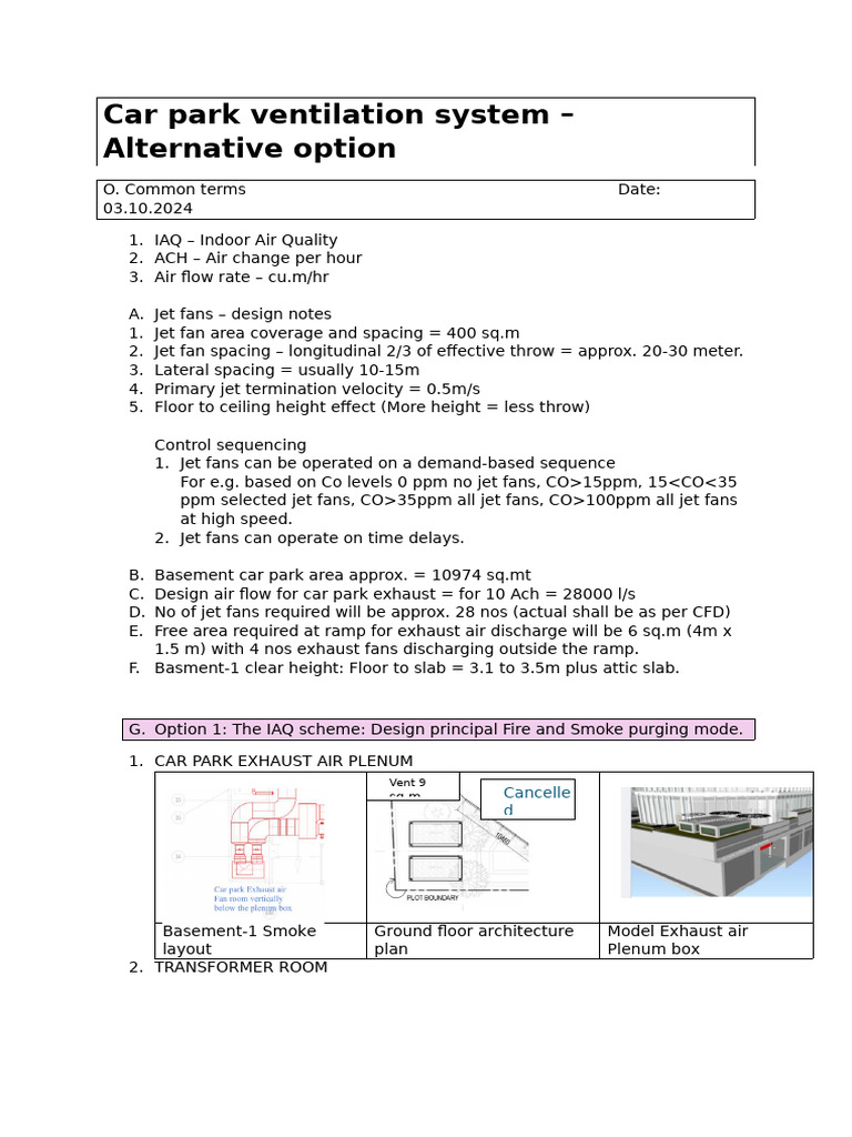 Car Park Ventilation System Design Guide | PDF | Ventilation ...