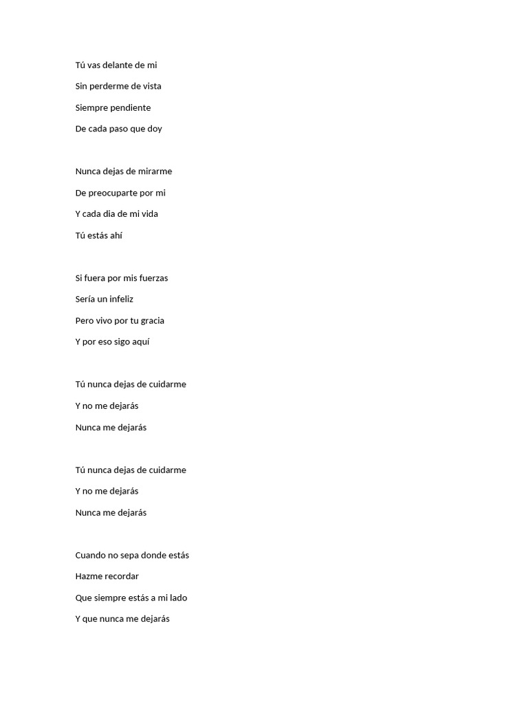 Nunca dejas de cuidarme | PDF