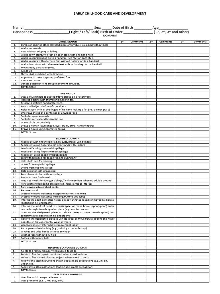 ECCD - Kinder | PDF | Hand | Sibling