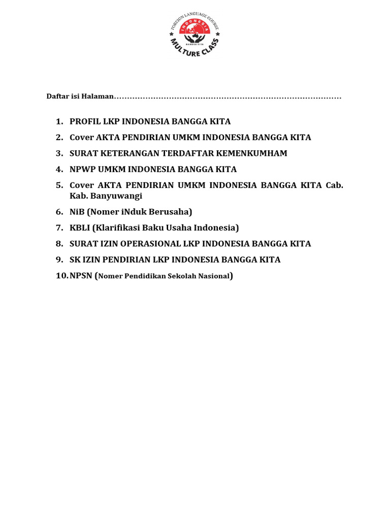 COMPRO Legalitas LKP | PDF