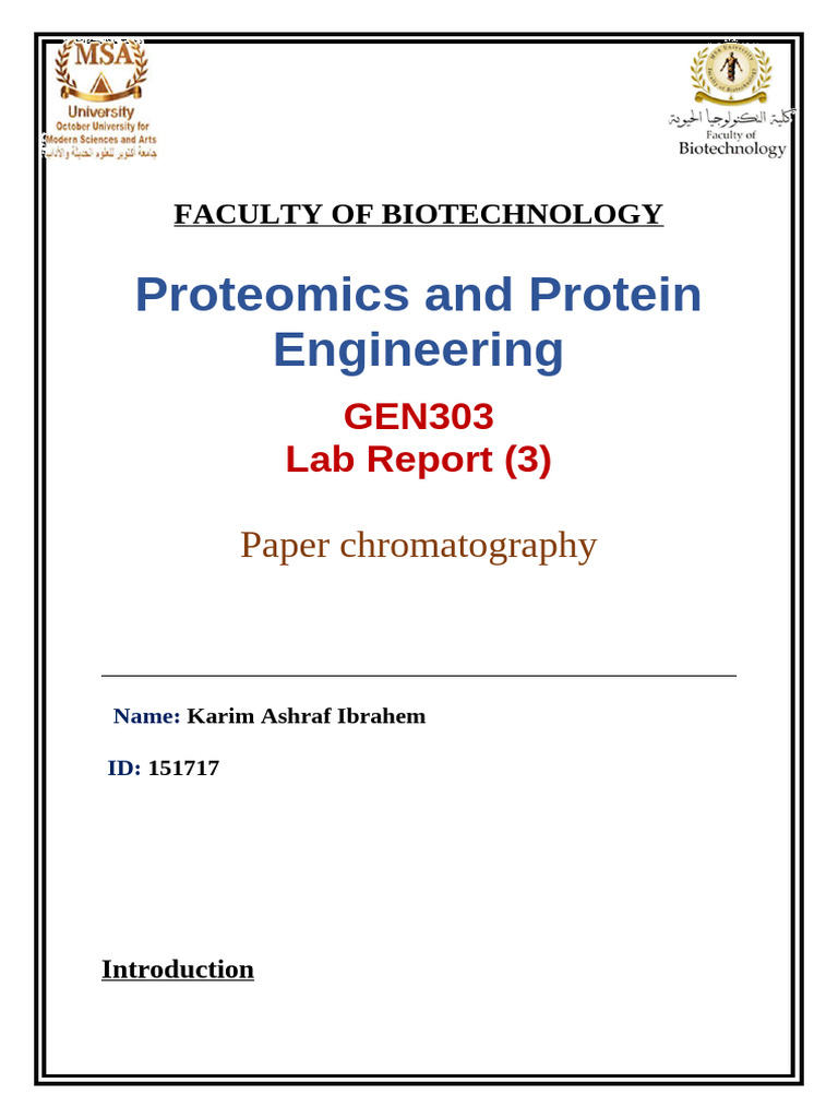 Paper Chromatography Lab Results | PDF