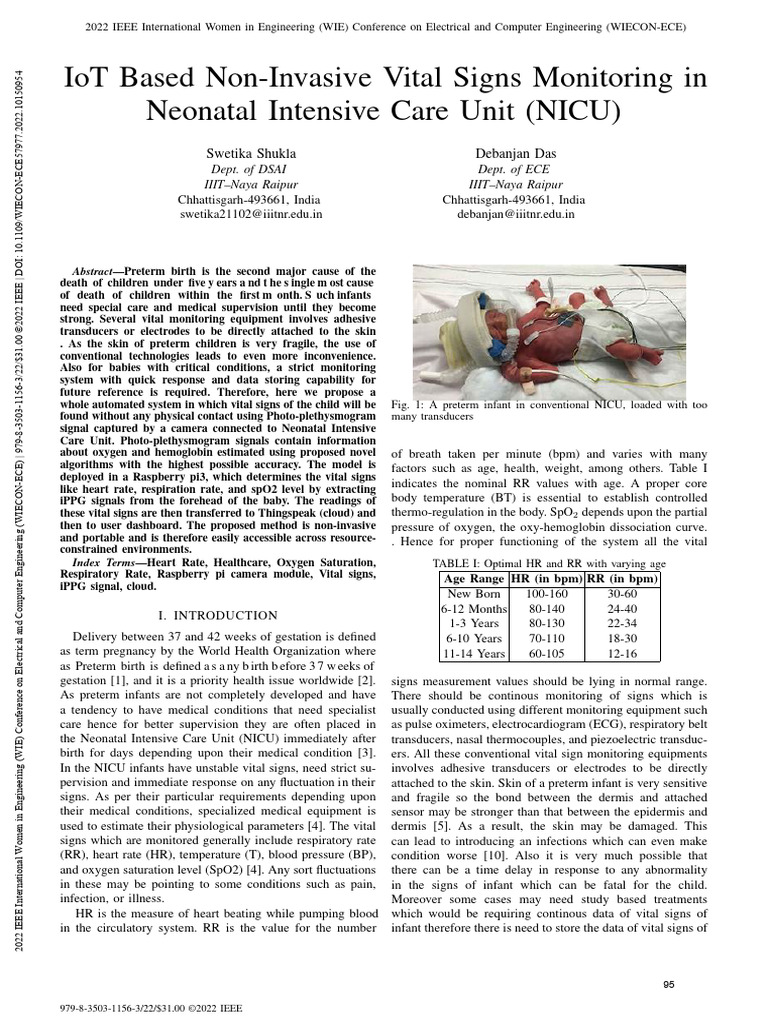 IoT_Based_Non-Invasive_Vital_Signs_Monitoring_in_Neonatal_Intensive_Care_Unit_NICU | PDF | Heart ...