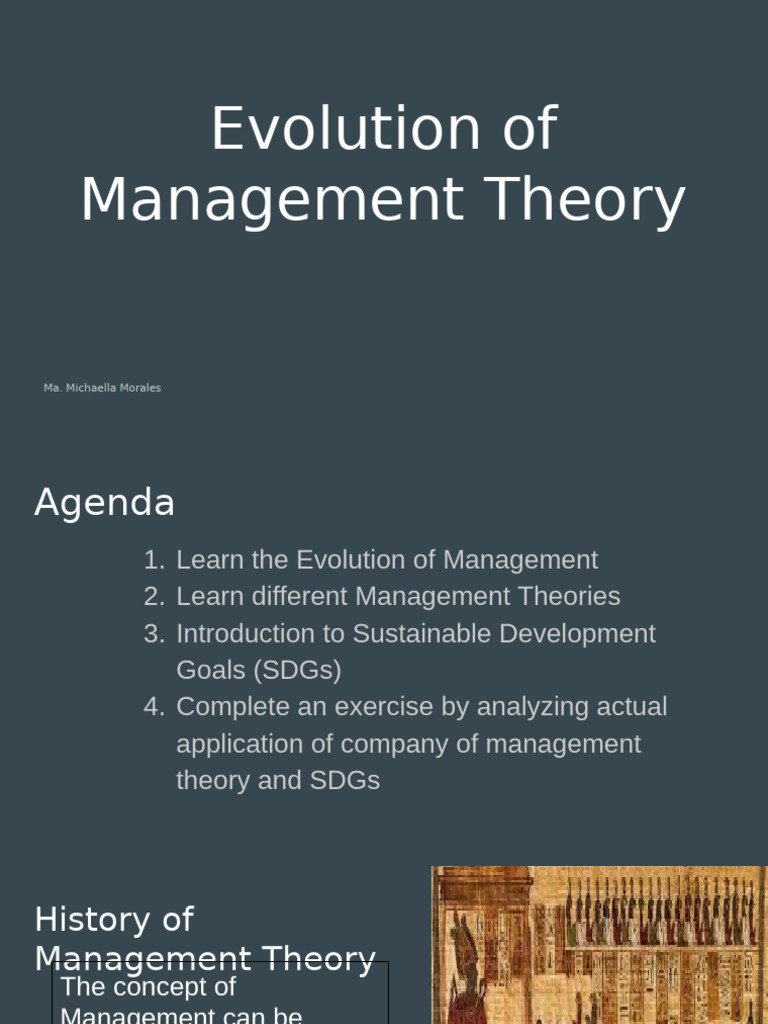 Week 1 - Evolution of Management Theories & SDGs | PDF | System | Economies