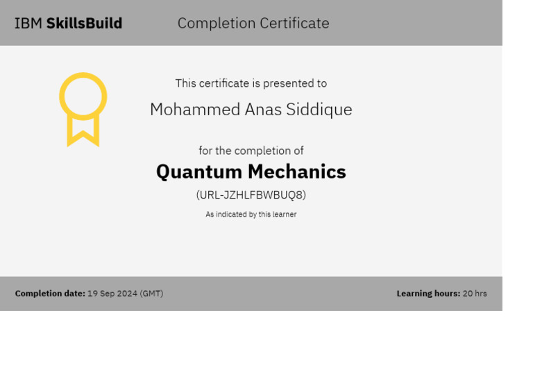 Completion Certificate - SkillsBuild | PDF