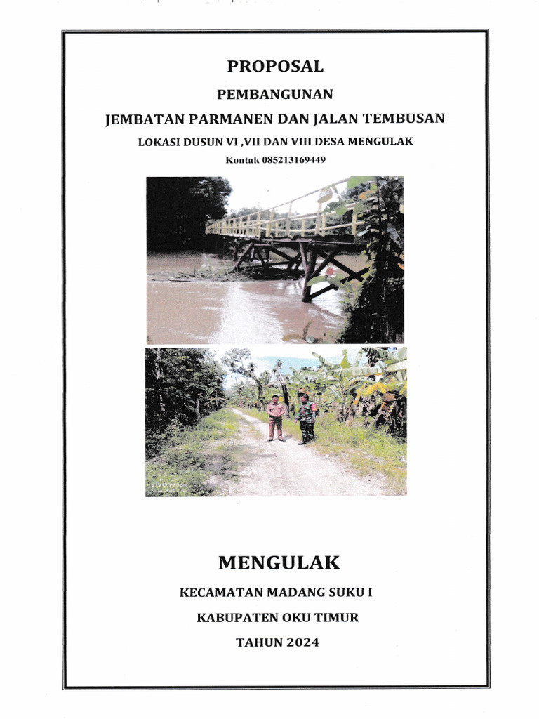 PROPOSAL JALAN DAN JEMBATAN DESA MENGULAK | PDF