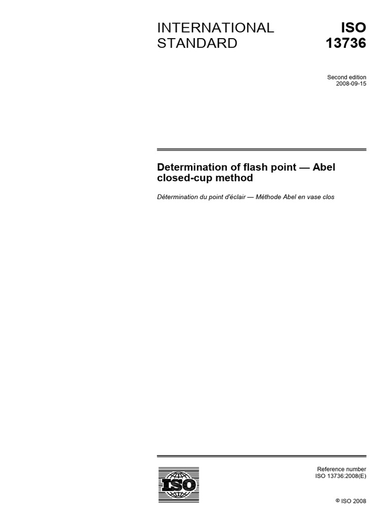ISO - 13736 - 2008 - Flash Point | PDF