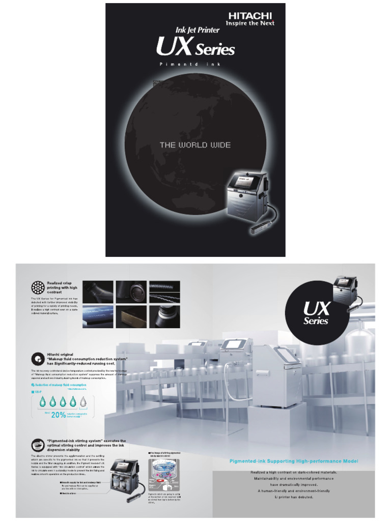 Hitachi UX-P160W:S Pigment CIJ Printer | PDF