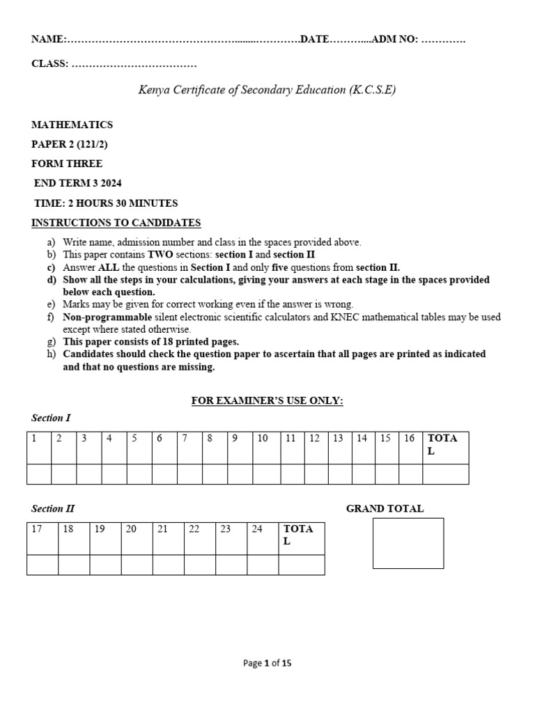 MATH PP2 | PDF | Volume | Mathematics