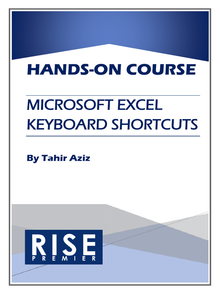 Ms. Excel - Keyboard Shortcuts | PDF | Microsoft Excel | Computer Keyboard