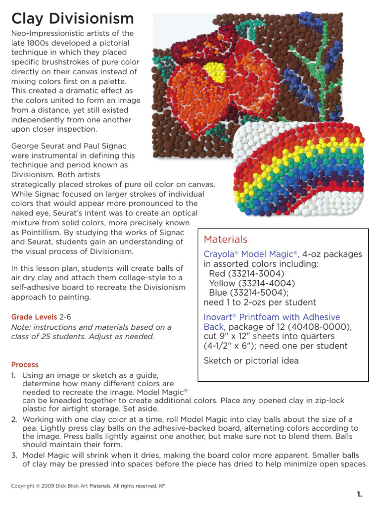 Clay Divisionism Clay Divisionism | PDF | Paintings | Vision
