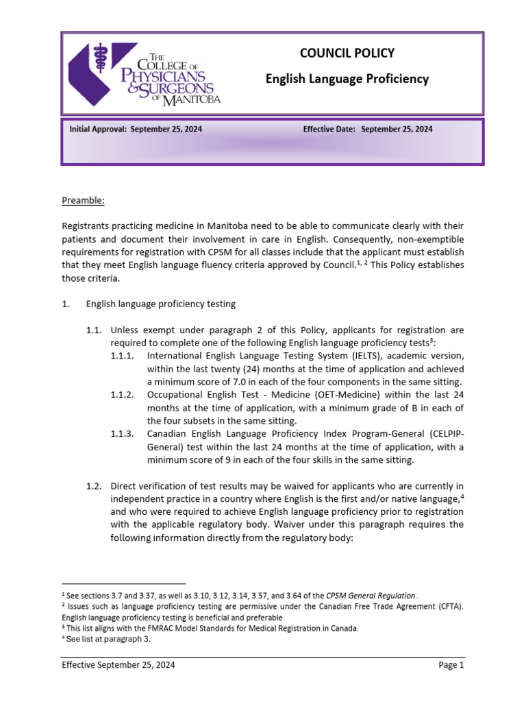 English Language Proficiency | PDF | International English Language ...