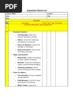 Daily Public Area Cleaning Checklist | PDF | Disinfectant