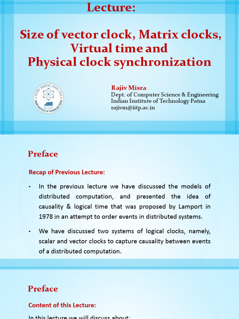 Matrix Clocks in Distributed Systems | PDF | Time | Distributed Computing